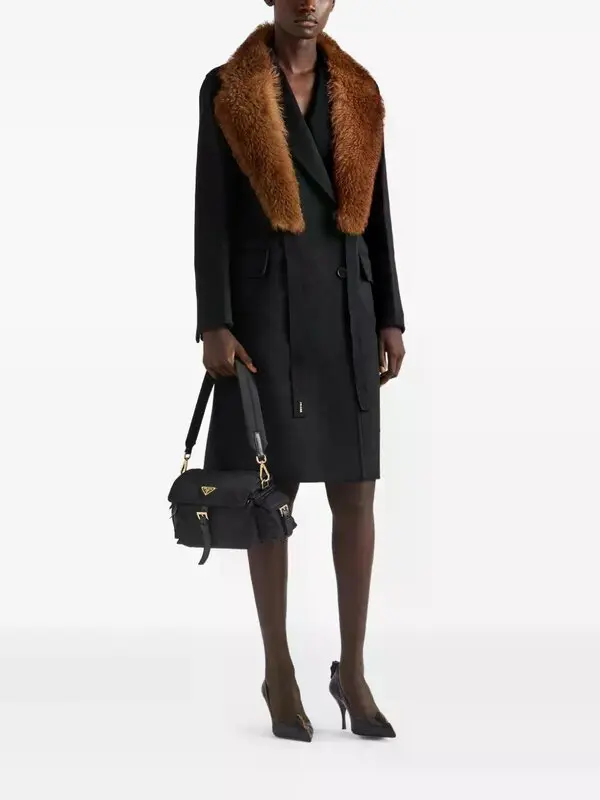 Prada Double-breasted Coat - Black