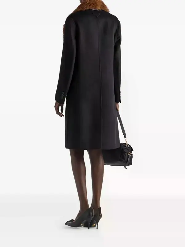 Prada Double-breasted Coat - Black