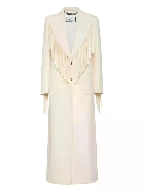 Philipp Plein Long Fringe Coat