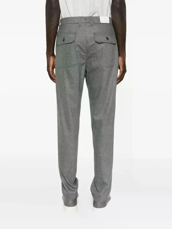 Eleventy Pleated Wool Trousers - Grey