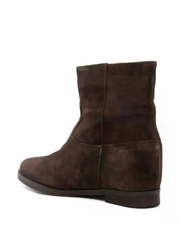 JULIE DEE V-detail Suede Boots