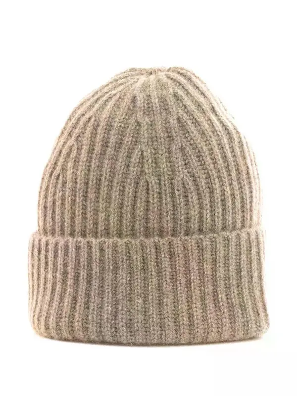 LISA YANG Ribbed Beanie Hat - Neutrals