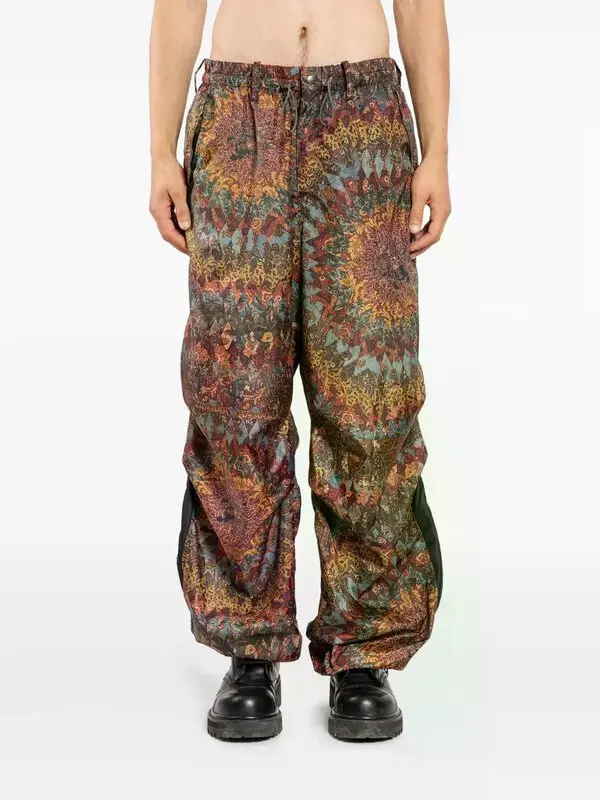 KHOKI Printed Wide-leg Trousers