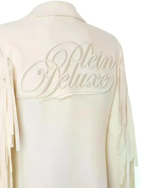 Philipp Plein Coat With Fringe Detailing