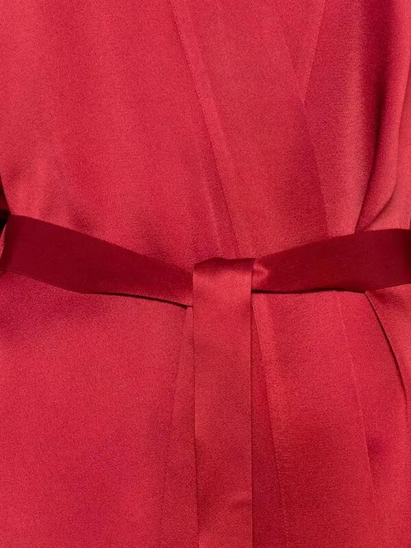 Antonelli Firenze Satin-paneled Wrap Jacket