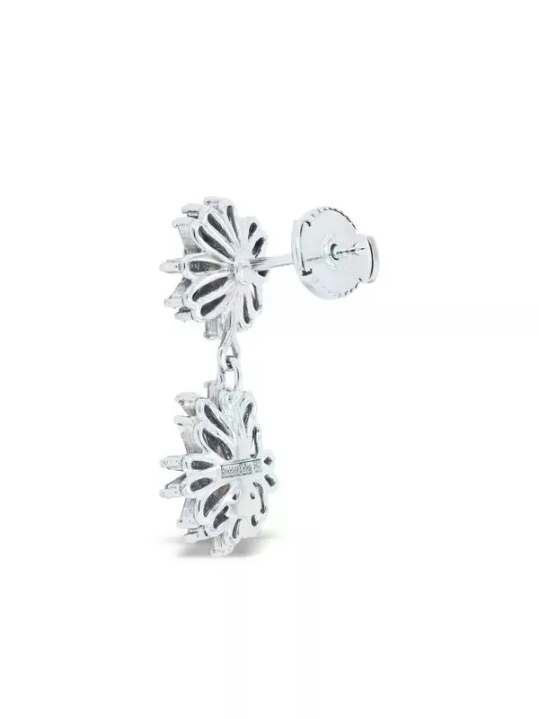 SUZANNE KALAN 18k White Gold Diamond Drop Earrings - Silver