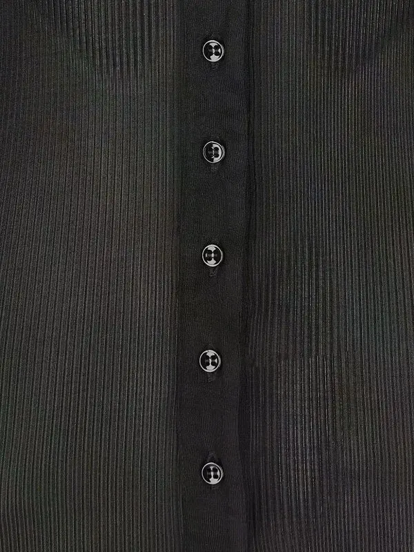 Saint Laurent Lace-trim Ribbed Cardigan
