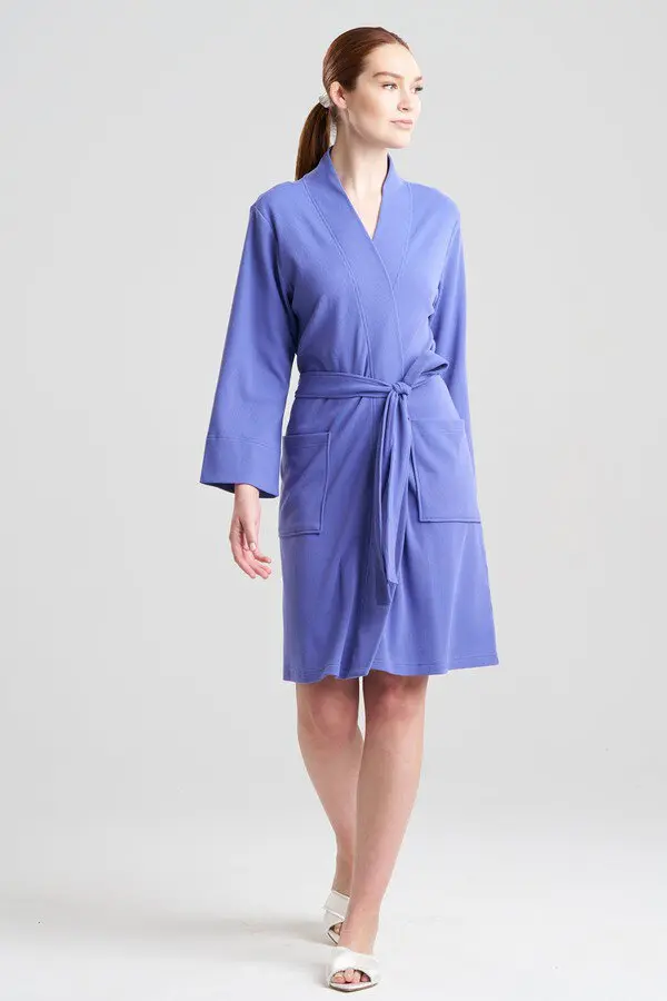 Natori Tranquility Waffle Wrap - Blue