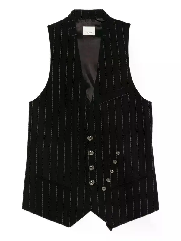 Isabel Marant Pinstripe Buttoned Waistcoat