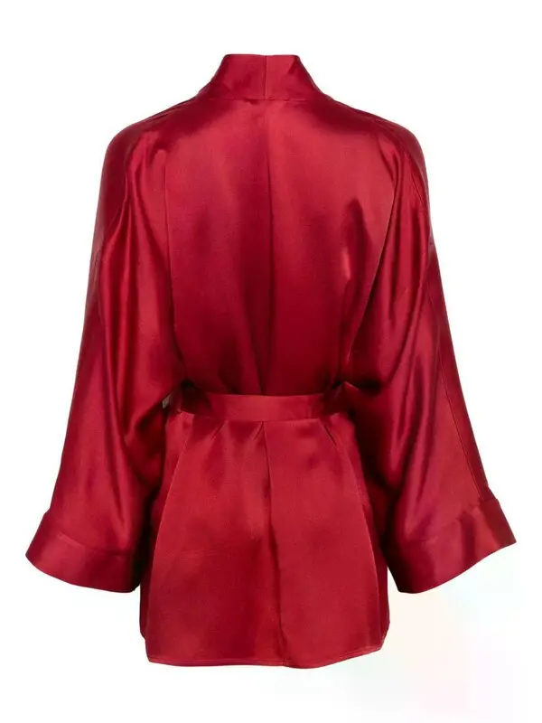 Antonelli Firenze Satin-paneled Wrap Jacket