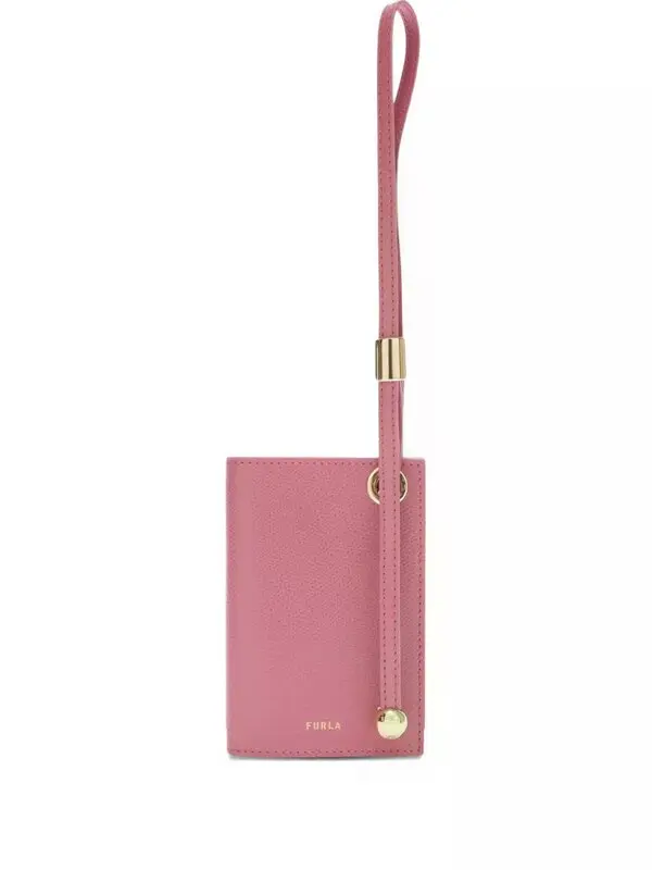Furla Laura Leather Strap Card Holder - Pink