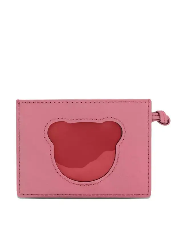 Furla Bear-cutout Card Holder - Pink