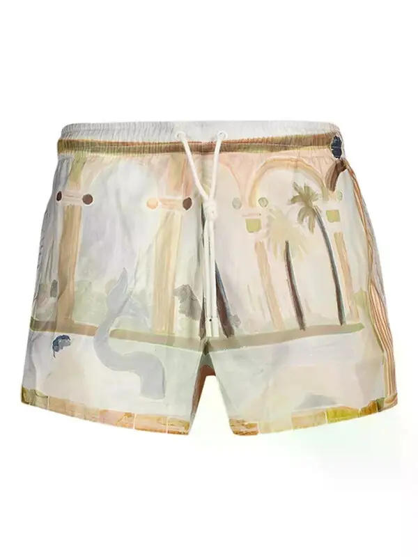 Commas Palm Mirage Swim Shorts - Neutrals