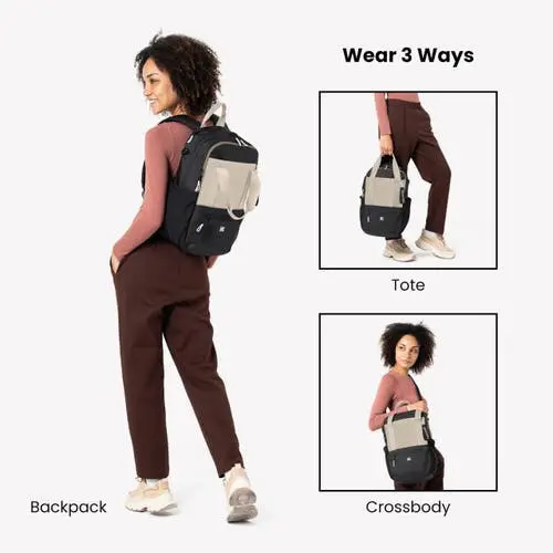 SHERPANI Camden Convertible Backpack Tote - Con Leche