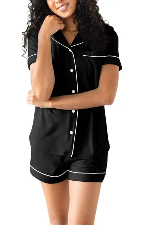 KINDRED BRAVELY Clea Short Sleeve Pajama Set - Black