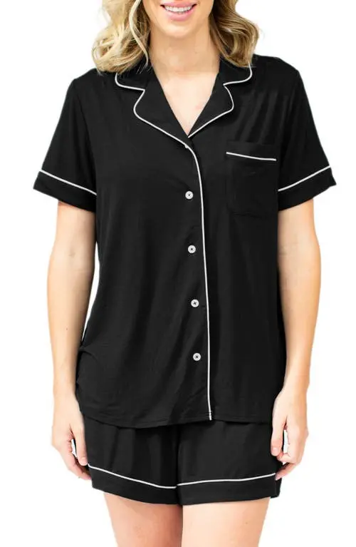 KINDRED BRAVELY Clea Short Sleeve Pajama Set - Black