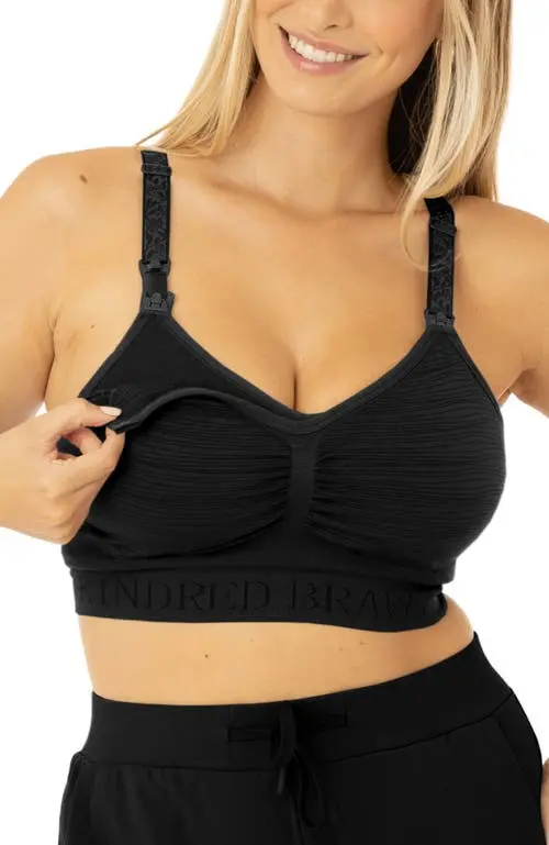 KINDRED BRAVELY Busty Sublime Hands-free Pumping & Nursing Bra -sizing Options From E-h Cup - Black