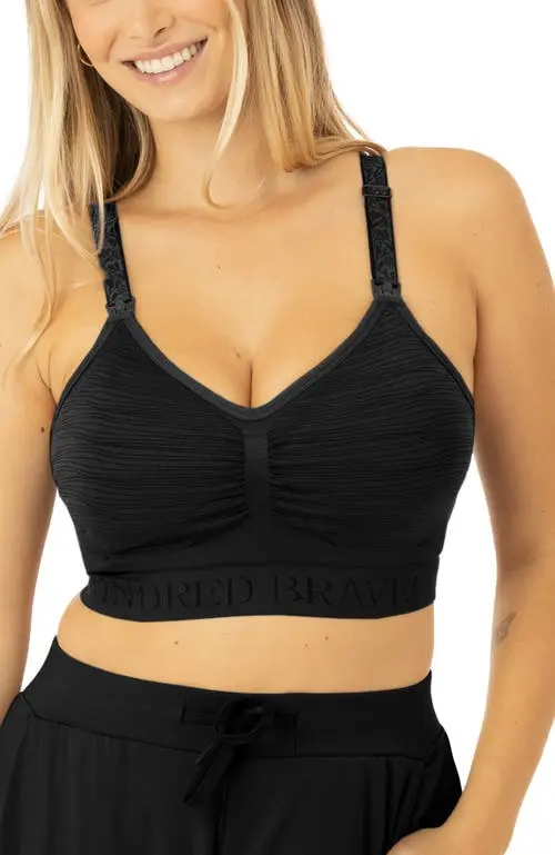 KINDRED BRAVELY Busty Sublime Hands-free Pumping & Nursing Bra -sizing Options From E-h Cup - Black
