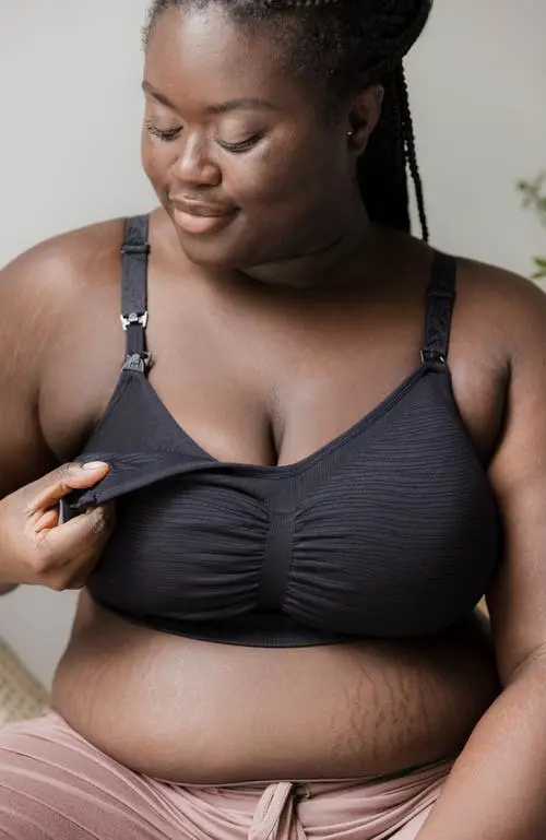 KINDRED BRAVELY Busty Sublime Hands-free Pumping & Nursing Bra -sizing Options From E-h Cup - Black