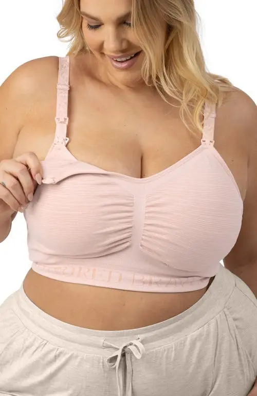 KINDRED BRAVELY Busty Sublime Hands-free Pumping & Nursing Bra -sizing Options From E-h Cup - Pink Heather