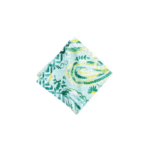C&F HOME Jade Cotton Reversible Cloth Napkin Set Of 6 - Blue