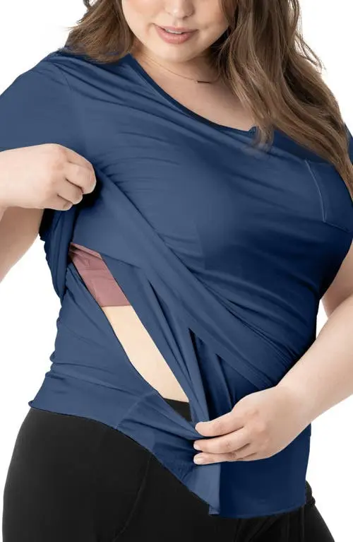 KINDRED BRAVELY Maternity And Nursing T-shirt - Navy