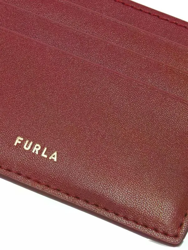 Furla Bear-shaped Cut-out Card Holder - Red