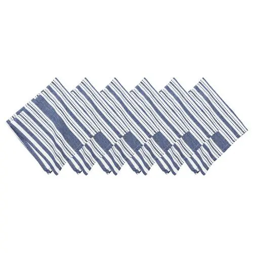 C&F HOME Warner Navy Napkins Set Of 6 - Blue