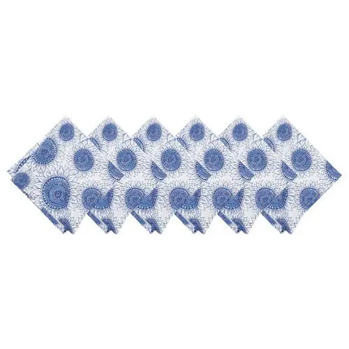 C&F HOME Harvest Sunflower Cloth Napkins - Blue