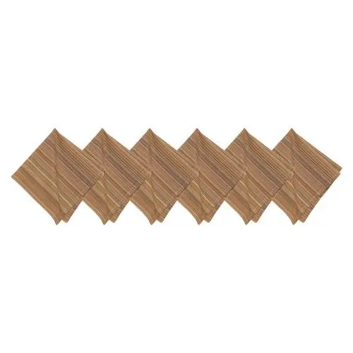 C&F HOME Cedar Stripes Napkin Set Of 6 - Brown
