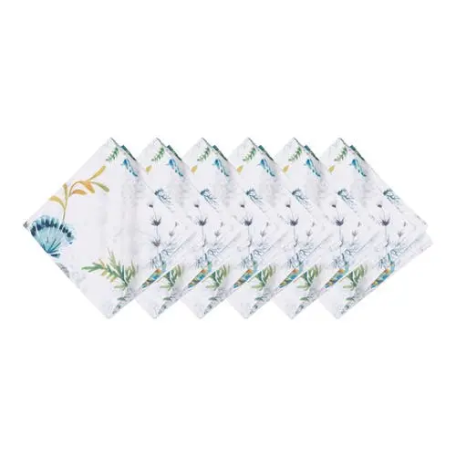 C&F HOME Marlowe Sound Cotton Cloth Napkin Machine Washable Set Of 6 - Blue