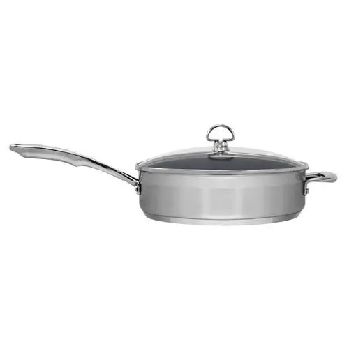 CHANTAL Induction 21 Saute Pan W/ Ceramic Coating & Glass Lid