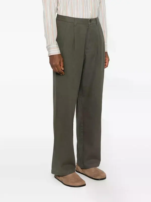 6397 Cotton Wide-leg Trousers - Grey