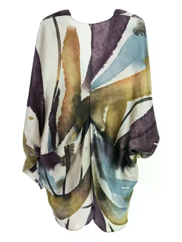 YANGKEHAN Abstract-print Silk Cardigan