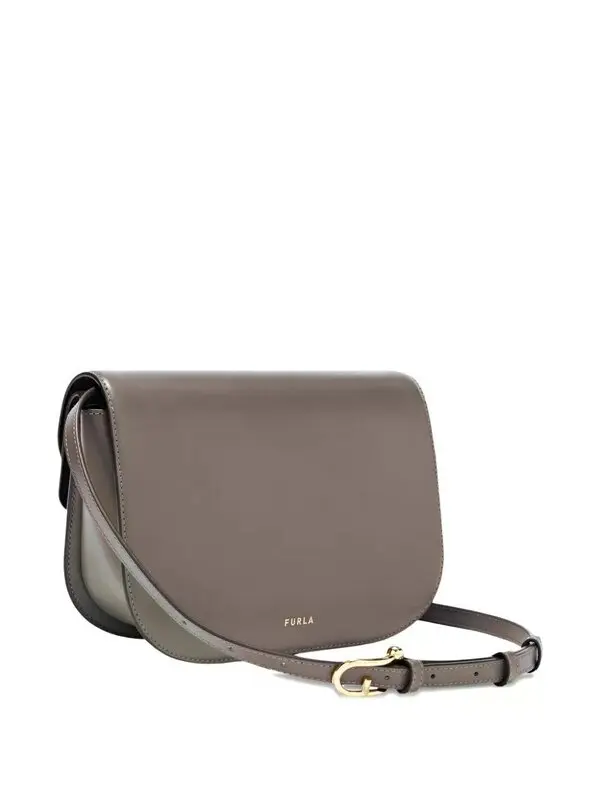 Furla Sfera Curved-flap Crossbody Bag - Grey