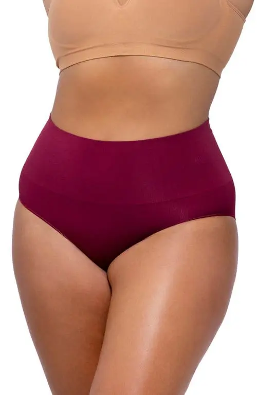 UNDEROUTFIT Smoothing At Waist Brief - Dark Cherry