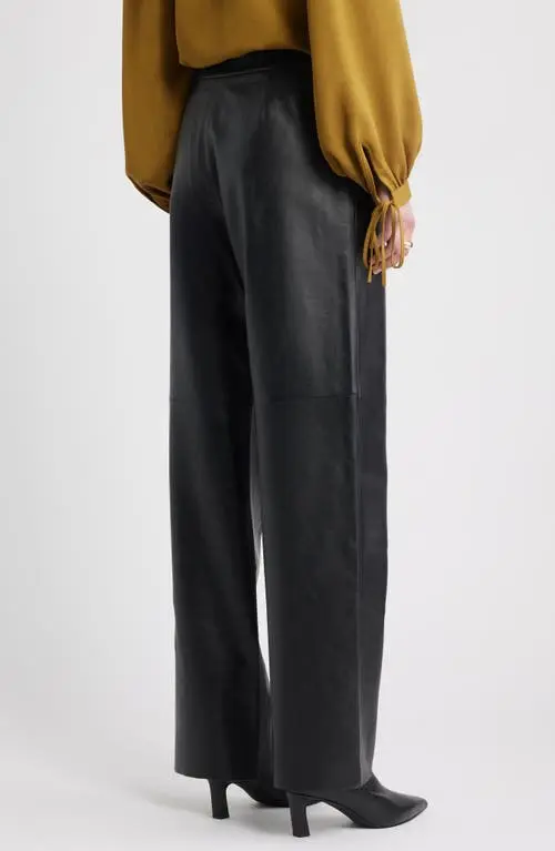 Nordstrom Wide Leg Leather Trousers