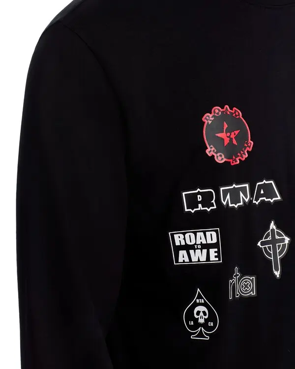 RtA Turtle Neck Long Sleeve Patch Tee