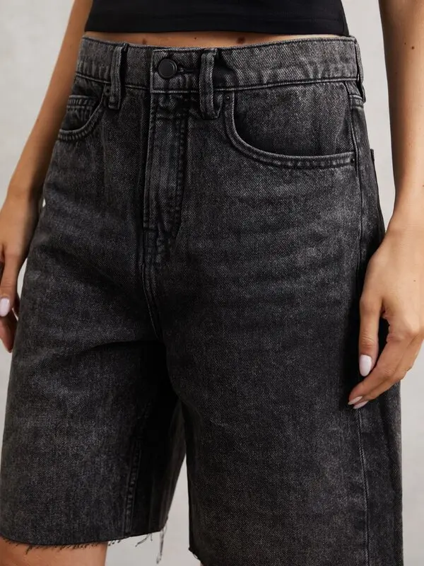Good American Denim Bermuda Shorts - Black