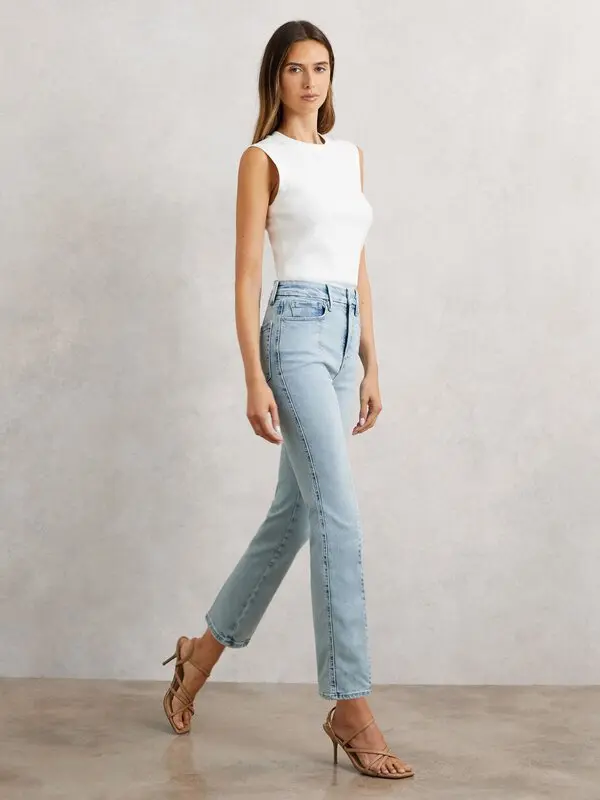Good American Straight-leg Seam Jeans
