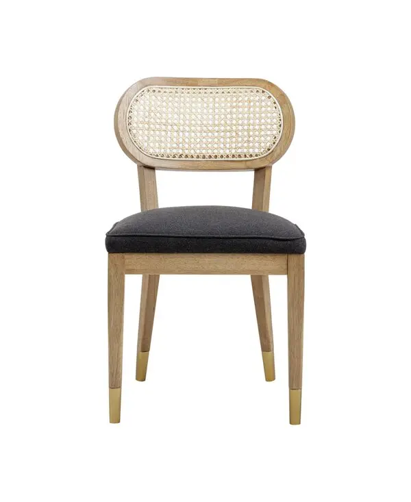 TOV FURNITURE Cosette Performance Linen Dining Chair - Black