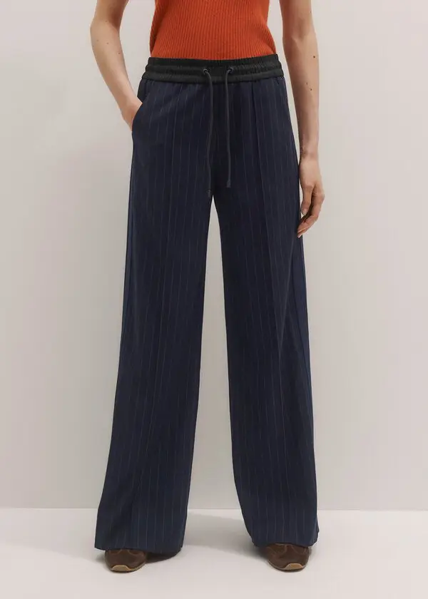 ME+EM Pinstripe Wide Leg Trousers