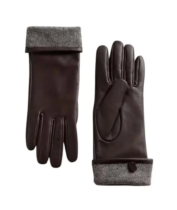 ME+EM Elongated Leather Glove - Double Espresso