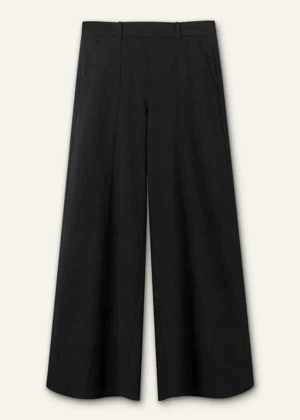 ME+EM Tailored Wide-leg Trousers - Black