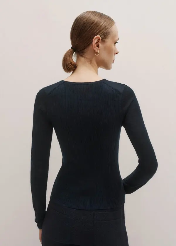 ME+EM Superfine Merino Wool Knit Top