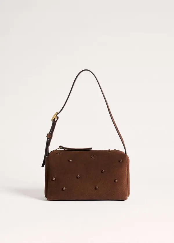 ME+EM Resin Stud Box Bag - Chestnut