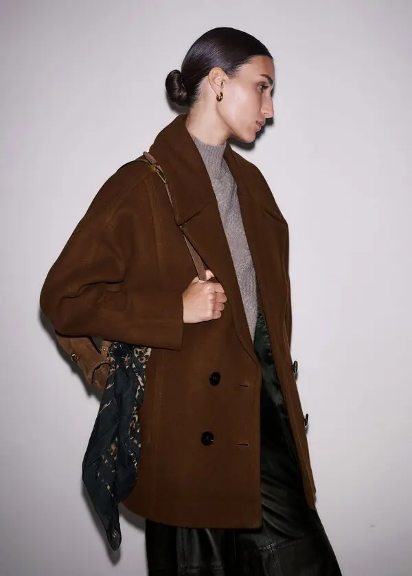 ME+EM Soft Shoulder Military Coat - Chestnut