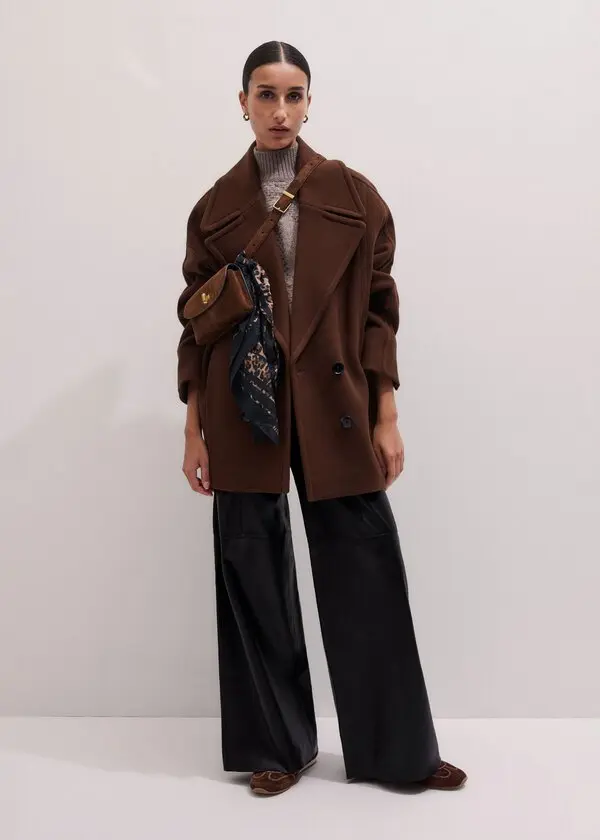 ME+EM Soft Shoulder Military Coat - Chestnut