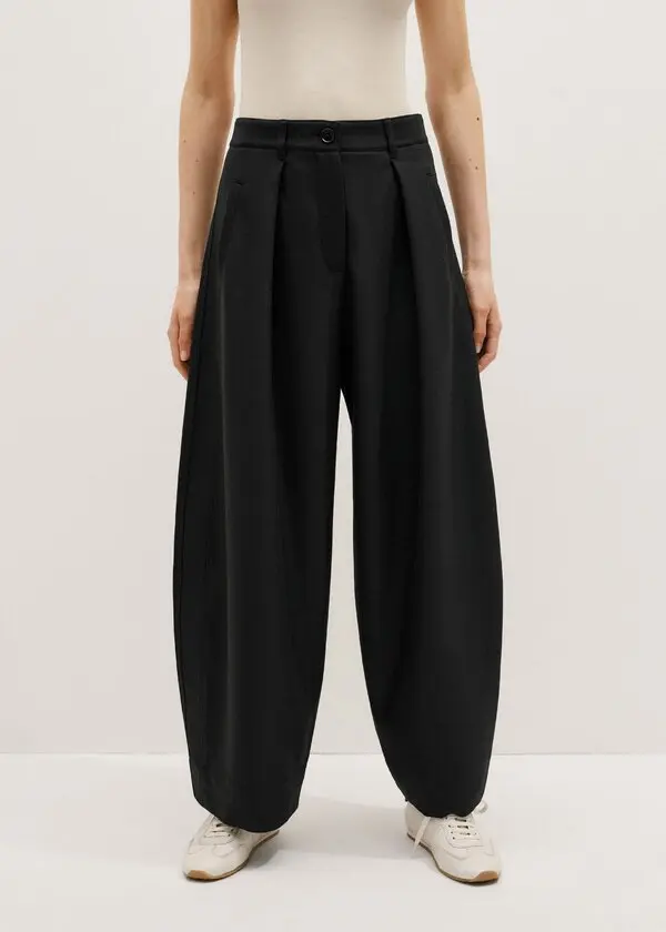 ME+EM Crease-less Barrel Leg Trousers