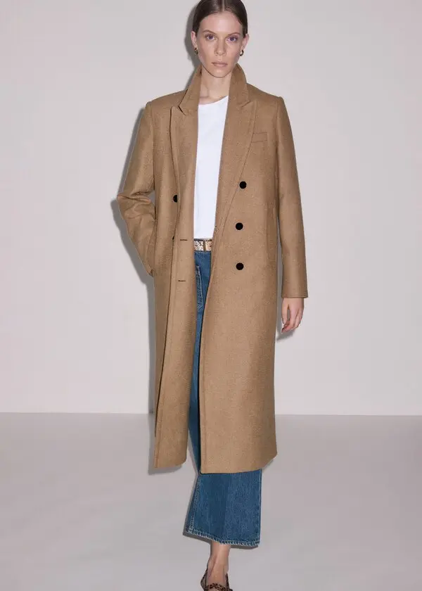 ME+EM Italian Wool Double-breasted Tailored Coat